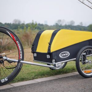 Bike Cargo Trailer, Foldable Frame 88 lbs Max Load, 16'' Quick-Release Wheel, Not for Kids or Animals