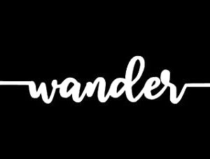 Wander Arrow Decal Outdoor Backpacking Hiking Camping | White | Made in USA by Stick This! | Sticker for Car or Truck Windows, Laptop, Water Bottle, Tablets etc. | 7.5" x 1.5" |