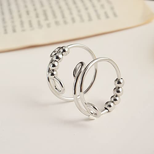 Dcfywl731 Stackable Rings for Women Trendy Stuff Knuckle Ring Cute Adjustable Arrow Knot Wave Star Moon Rings Set Jewelry Gifts Stocking Stuffers for Christmas Gifts 2024