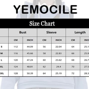 YEMOCILE Women Cute Shark Hoodie Long Sleeve Blue Kawaii Animal Shark Shape Hooded Pullover Sweatshirts