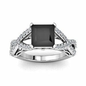 destiny jewel black princess cut diamond 2.25ct diamond engagement wedding ring_13