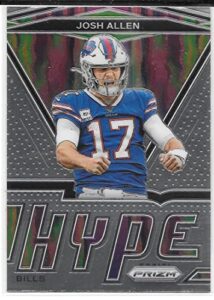 josh allen 2020 panini prizm hype insert card #13