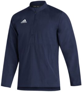 adidas men's aeroready sideline 21 woven ? zip long sleeve pullover - navy (xl)