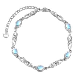 yfn infinite moonstone bracelet 925 sterling silver celtic infinite love moonstone bracelet moonstone jewelry for women