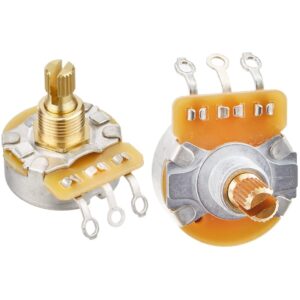 fender 250k no-load split shaft potentiometer (volume - tone) & original 250k splitshaft potentiometer, volume or tone