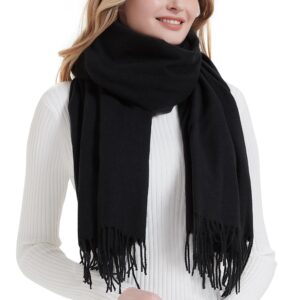 landisun scarf for women winter cashmere-pashmina-shawl wraps scarf winter women cashmere-scarf wedding scarf-black