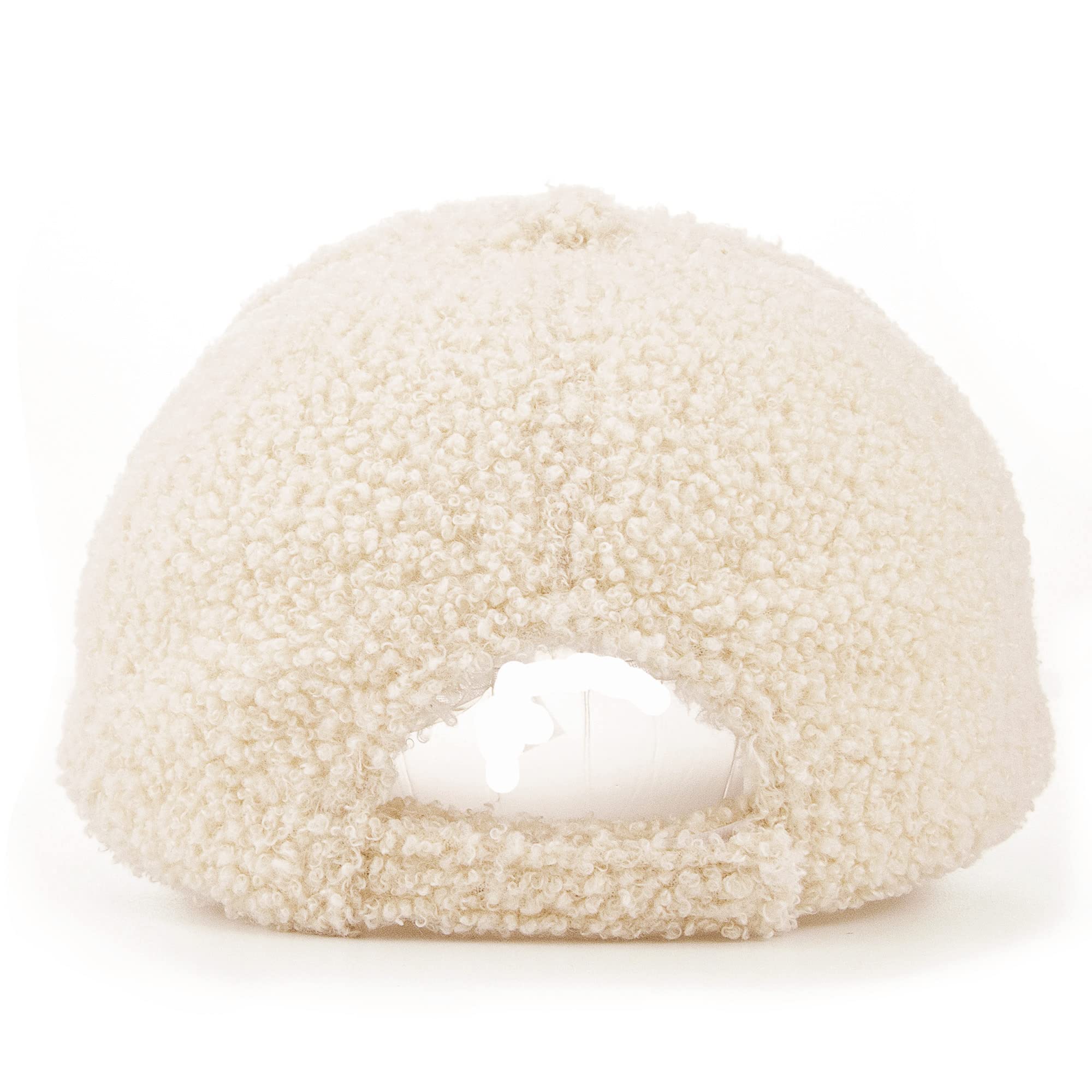 Mealah Winter-Warm Baseball-Hat for Womens Faux-Lamb-Wool Adjustable Baseball Cap Beige