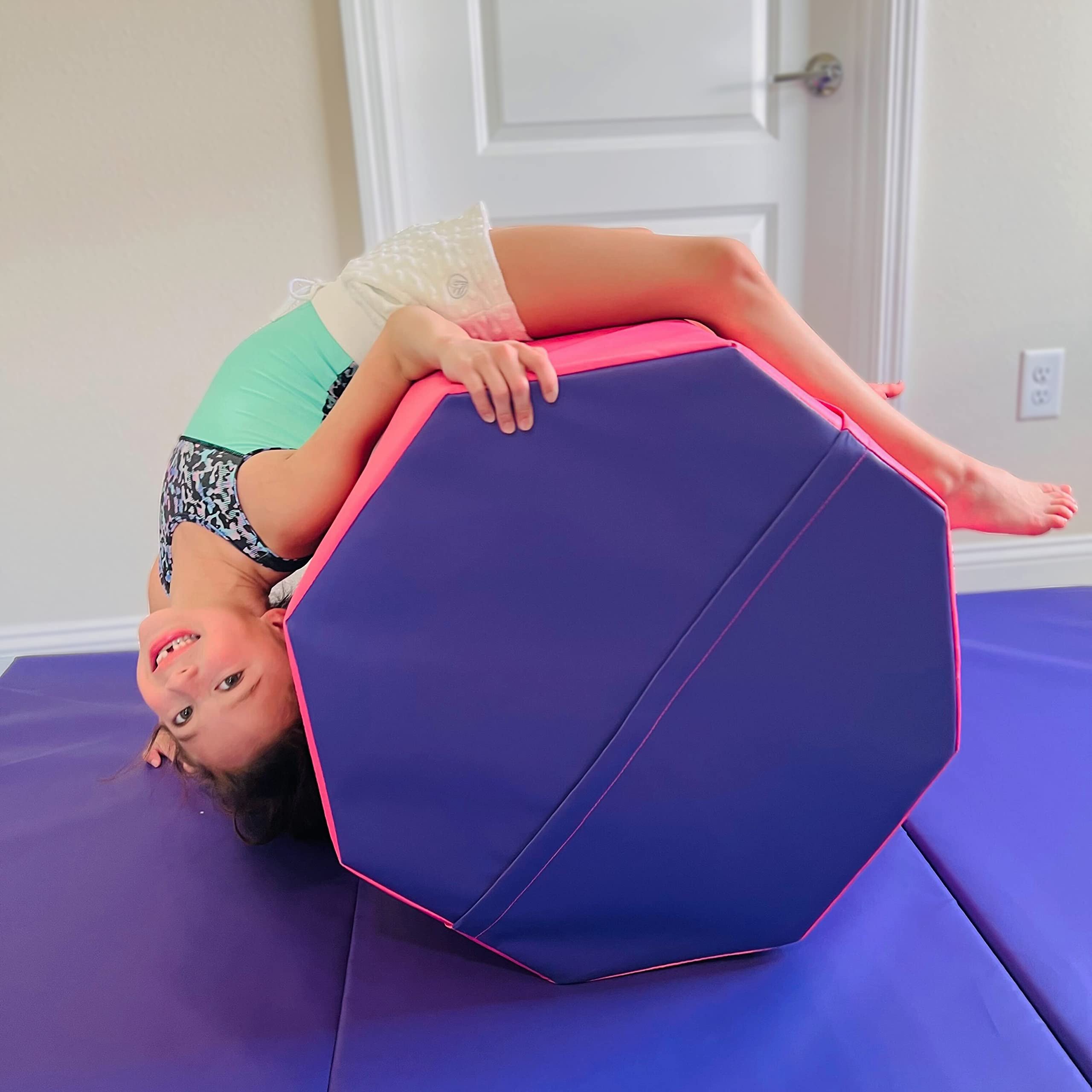 Z Athletic Octagon Mat for Gymnastics, Tumbling, and Cheerleading