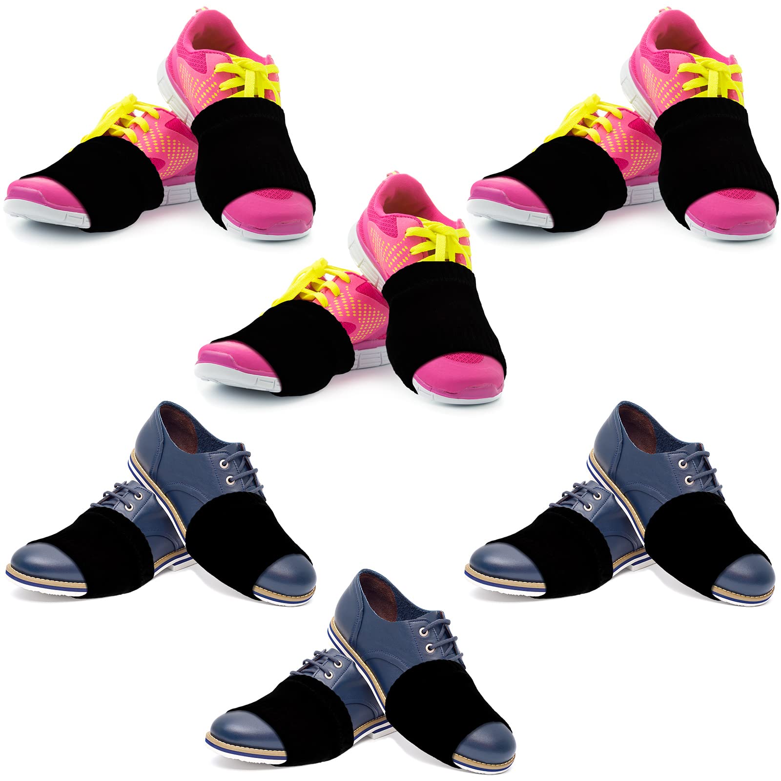 6 Pairs Dance Shoe Socks on Smooth Floors Over Sneakers Shoe Cover Dancing Shoe Sliders Ballet Dancers Turning Socks