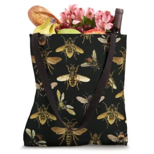 Vintage Bee Illustration, vintage insects and bugs Tote Bag