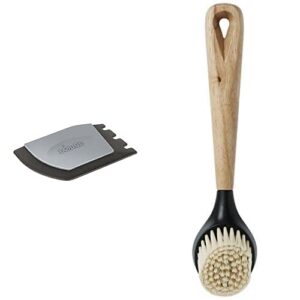 lodge deluxe pan scraper and lodge scrub brush set