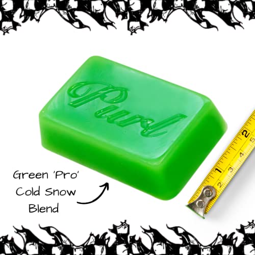 PURL PRO Ski & Snowboard Wax- Competition Wax - Race Wax (PRO Green/Cold: -10°F to 15°F)