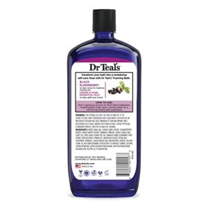 Dr Teal's Foaming Bath with Pure Epsom Salt, Black Elderberry with Vitamin D, 34 fl oz (Pack of 4) (Packaging May Vary)