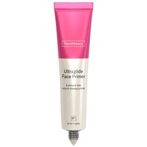 facetheory ultraglide face primer p1 - silicone-free face primer for makeup, lightweight, long-lasting, face primer cream, fills in pores and fine lines, vegan & cruelty-free, made in uk | 1.0 fl oz