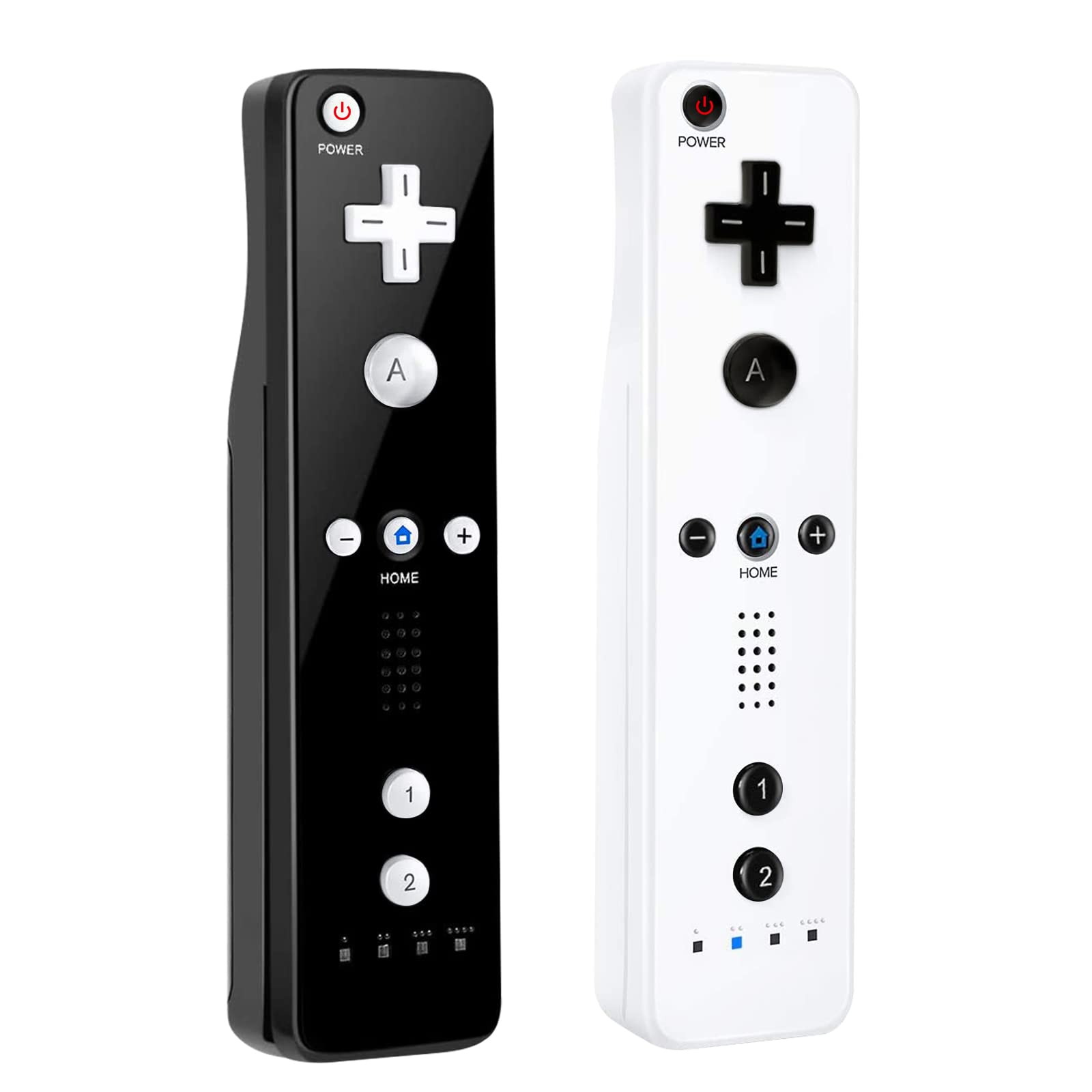 MOLICUI Wii Controller 2 Pack, Wii Remote Controller Compatible with Nintendo Wii and Wii U, Wii Controller with Silicone Case and Wrist Strap(No Motion Plus)