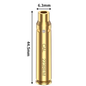 Tipfun Bore Sight Cal 223 5.56mm Rem Gauge Laser Sight Red Dot Boresighter with Batteries