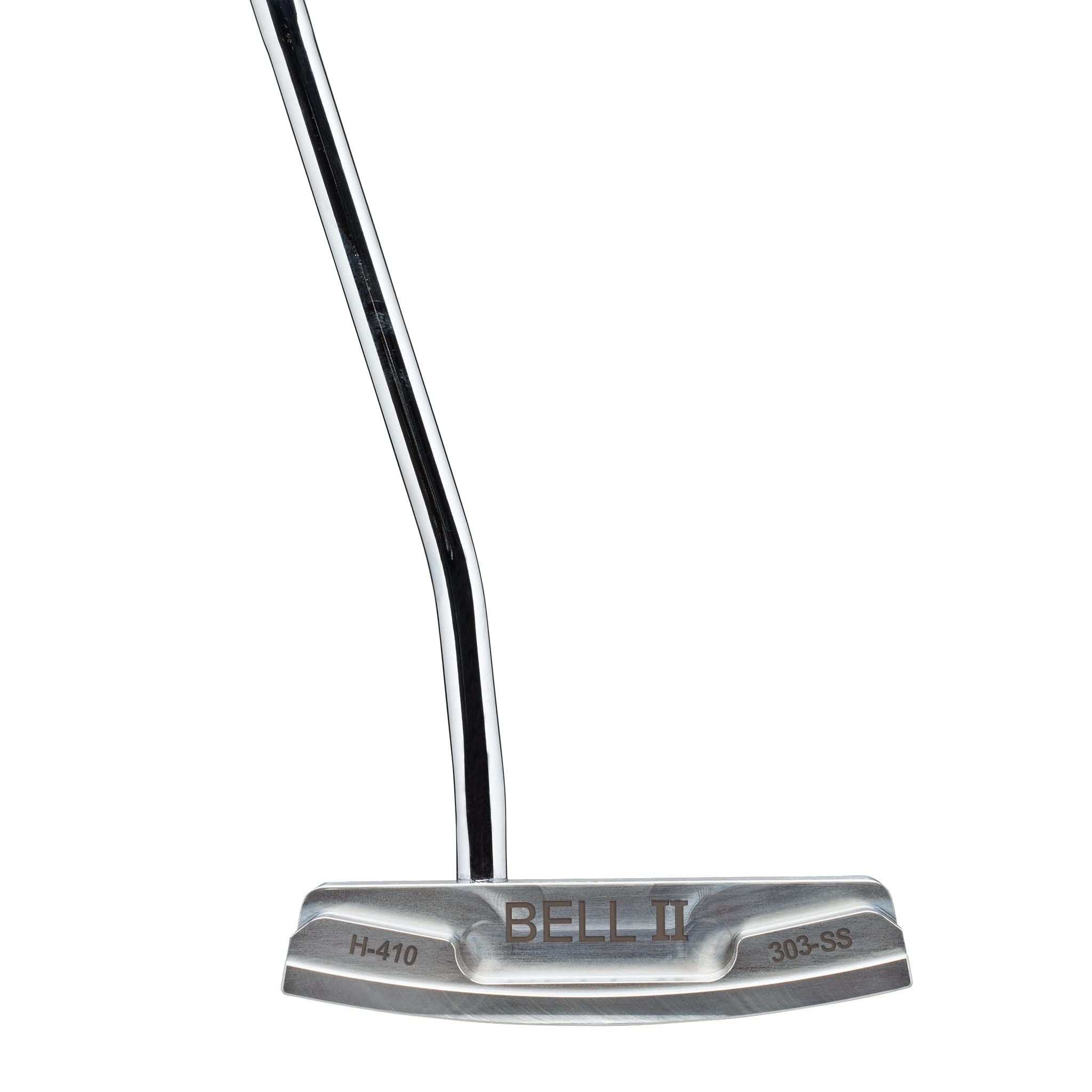 Bell II H-410 Half-Offset CNC Milled Oversize Blade Golf Putter + Tacki-Mac Jumbo Flat Top Grip (Left, 37)