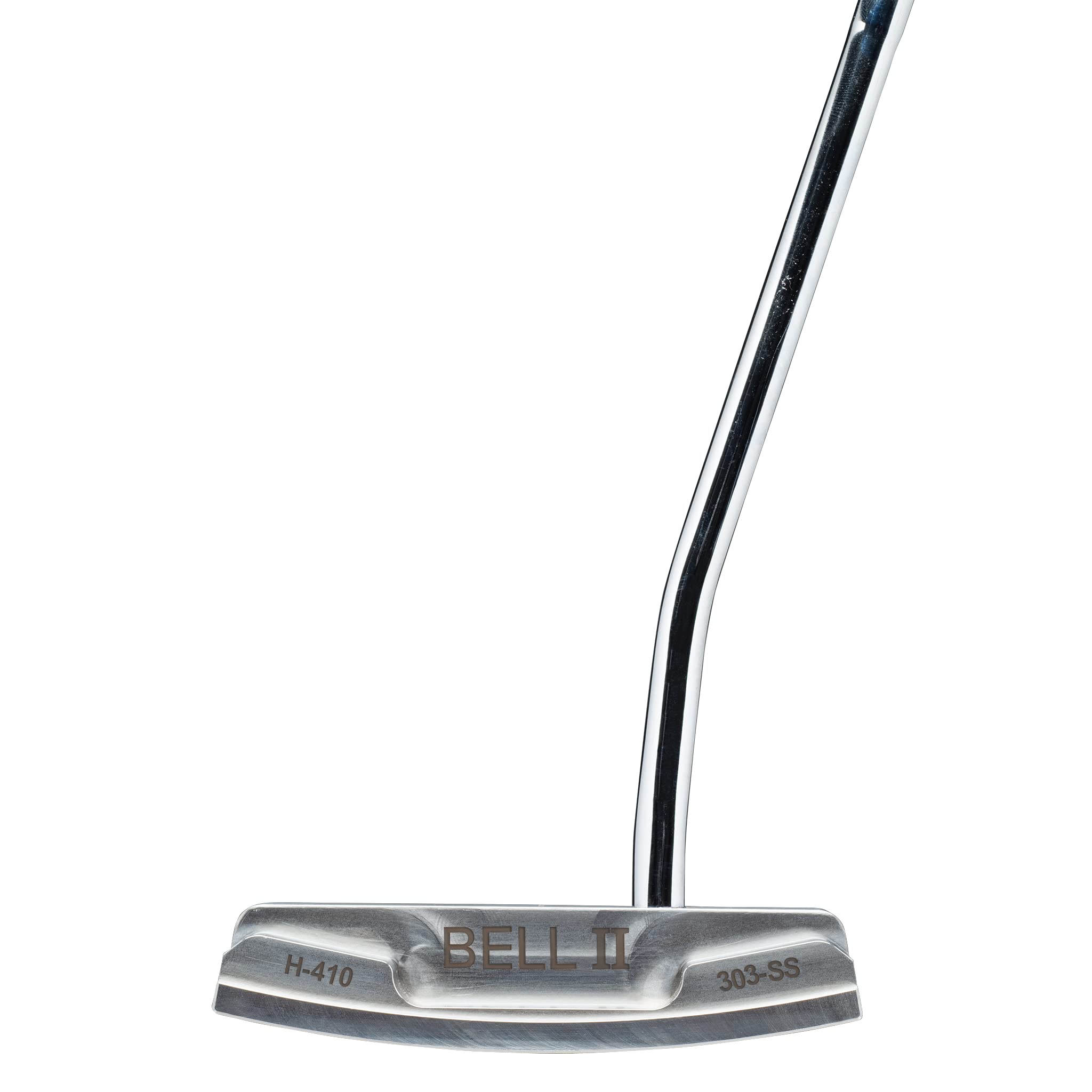 Bell II H-410 Half-Offset CNC Milled Oversize Blade Golf Putter + Tacki-Mac Jumbo Flat Top Grip (Left, 37)