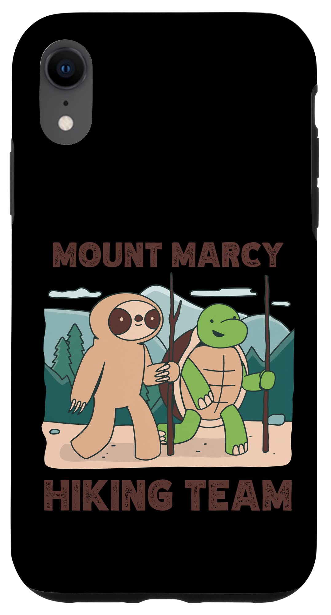 iPhone XR Mount Marcy hiking team climbing expedition Camping sloth Case