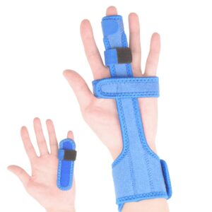 finger splint trigger, medical grade aluminum brace support guard splints for straightening broken fingers, injuries, arthritis, trigger finger, dislocation pain relief(11*9.8inch/25*28.5cm)