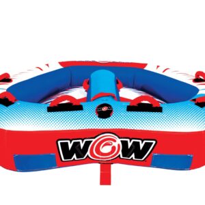 WOW Sports - SCI FI 2 Person Inflatable Towable Tube - Perfect for Kids & Adults - Secure Cockpit Seating