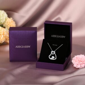 ABBGIABBW Pig Necklace 925 Sterling Silver Cute Pet Pig Heart Pendant Necklace Animal Jewelry Birthday Gift for Women