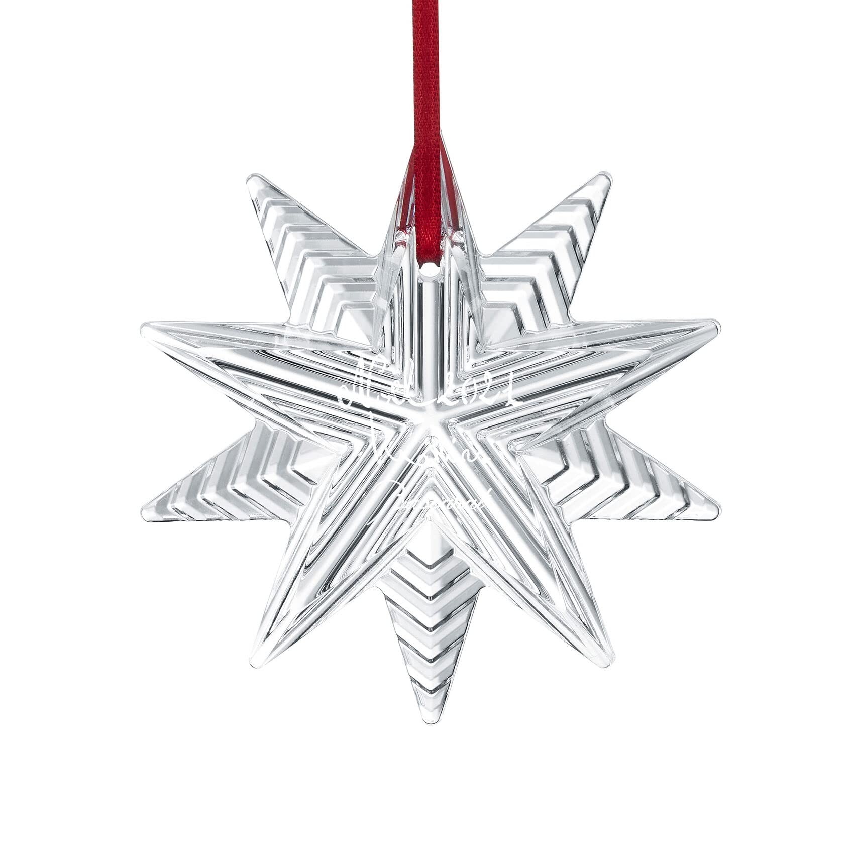 Baccarat Crystal 2021 Christmas Ornament Clear Snowflake, 3 inches (2814619)