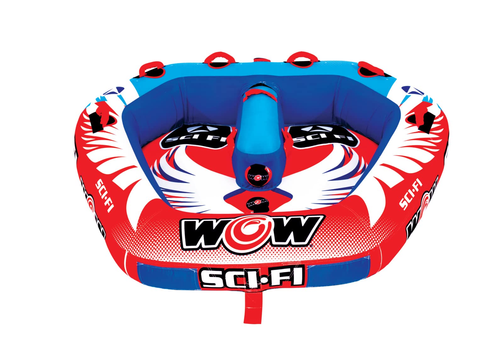 WOW Sports - SCI FI 2 Person Inflatable Towable Tube - Perfect for Kids & Adults - Secure Cockpit Seating