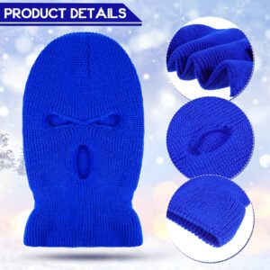 12 Pieces Ski Mask for Men Knitted Ski Mask Beanie Winter Balaclava Beanie Mask Ski Mask 3 Hole with Designs Full Face Knit Mask for Men Women Outdoor Sports