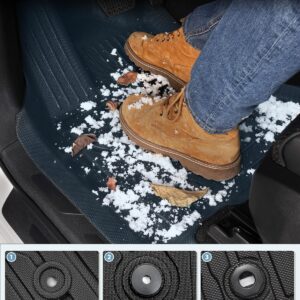 Mixsuper Custom Fit Floor Mats for Ford Bronco Sport 2024 2023 2022 2021, All Weather Floor Liners Front and Rear Row Set Black