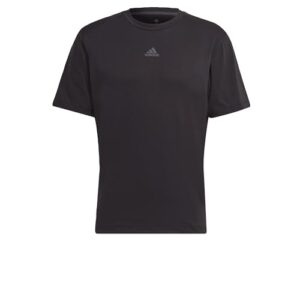 adidas Men's AEROREADY Yoga Tee, Black/Grey, Medium