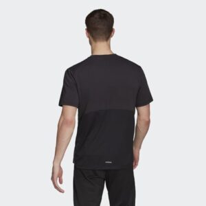 adidas Men's AEROREADY Yoga Tee, Black/Grey, Medium