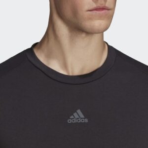 adidas Men's AEROREADY Yoga Tee, Black/Grey, Medium