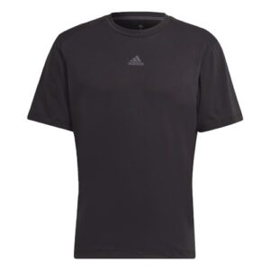 adidas men's aeroready yoga tee, black/grey, small