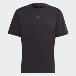 adidas Men's AEROREADY Yoga Tee, Black/Grey, Small