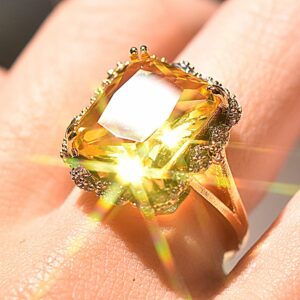 wdiyieetn elegant huge natural tanzanite cocktail ring 18k gold shiny champagne topaz cz crystal diamond ring women wedding engagement jewelry (9)