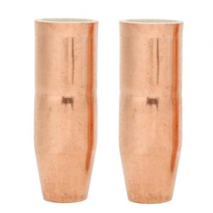 EVTSCAN Pack of 2 Copper Gas Nozzle 169-724 Replacement, Fit for Miller M25/M40 and Hobart H Series MIG Welding Torches Shroud, 1/2 inch Outer Diameter Conical Gas Nozzle