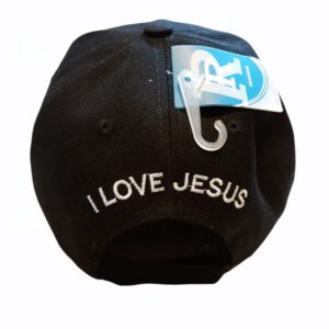 Black Duck Brand 3D Christ King of Kings Embroidered Jesus Christian Ball Cap (Black)