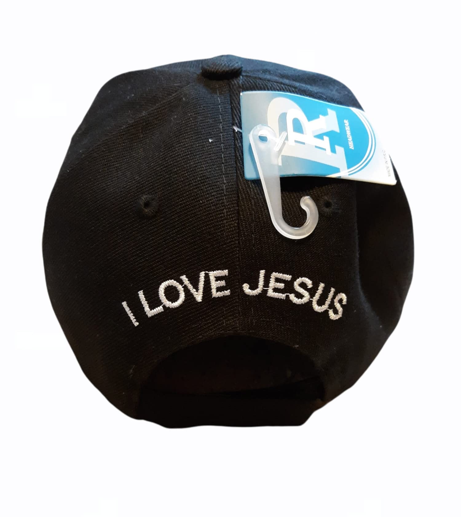 Black Duck Brand 3D Christ King of Kings Embroidered Jesus Christian Ball Cap (Black)