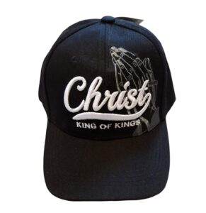 black duck brand 3d christ king of kings embroidered jesus christian ball cap (black)