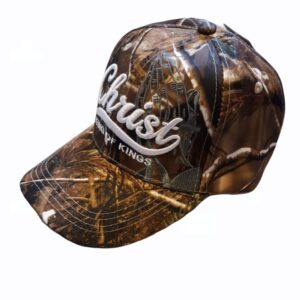 Black Duck Brand 3D Christ King of Kings Embroidered Jesus Christian Ball Cap (Camo)