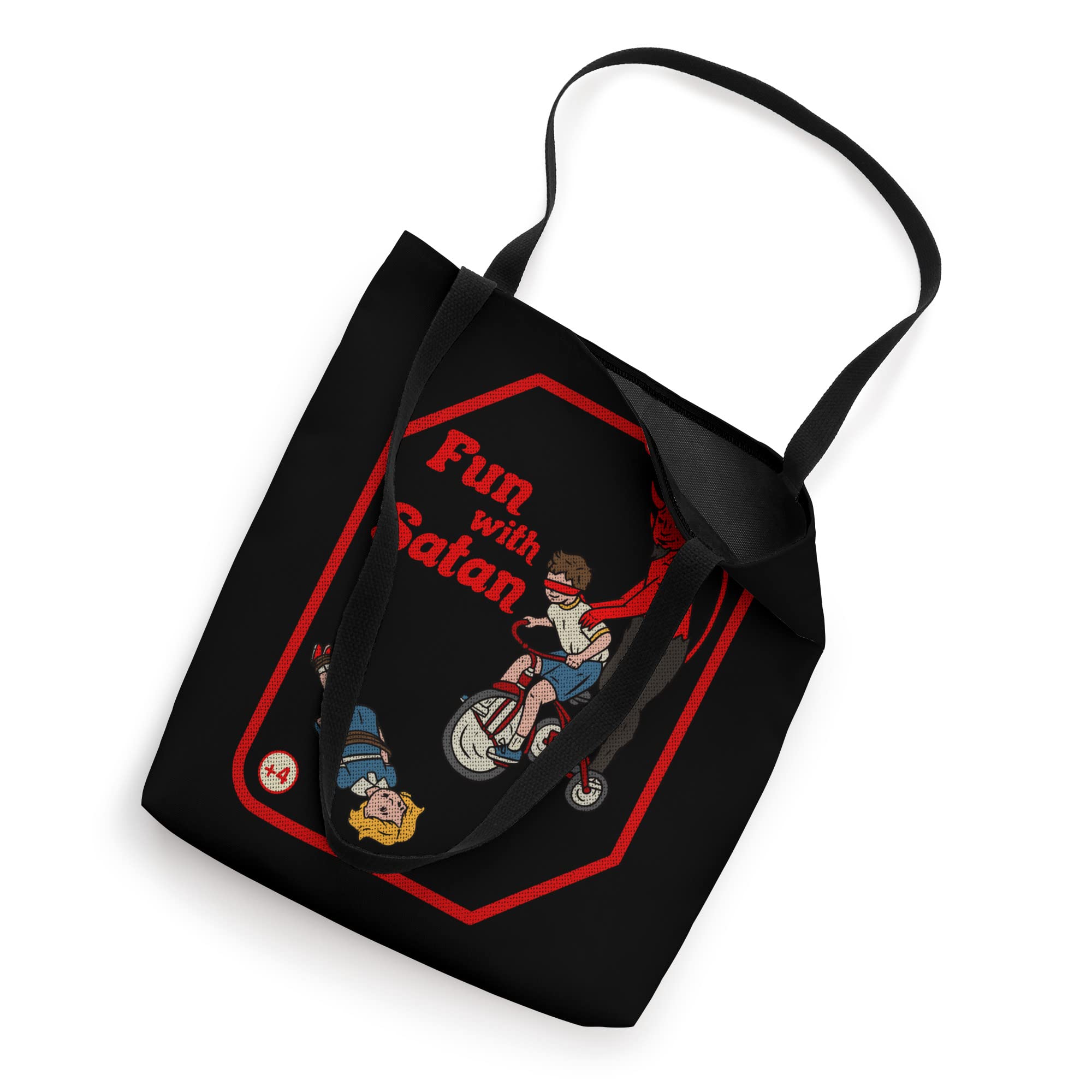 Fun With Satan Vintage Childgame Horror Goth Punk Tote Bag