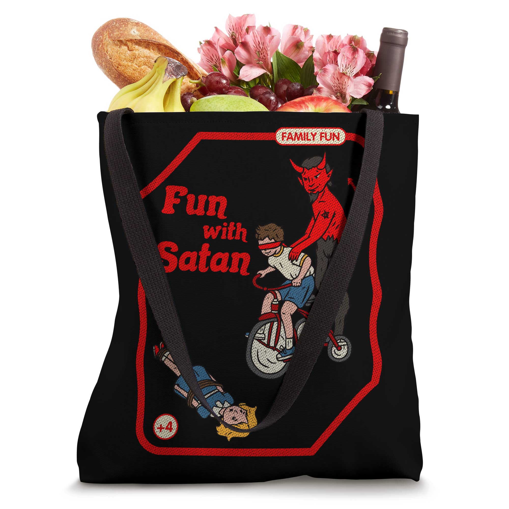 Fun With Satan Vintage Childgame Horror Goth Punk Tote Bag