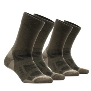 akaso merino wool hiking socks - breathable moisture wicking crew athletic socks with cushioned for men & women (2 pairs)