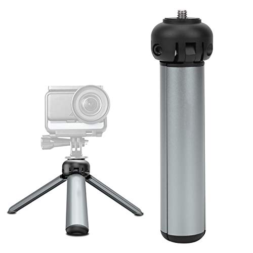 Table Tripod, Handheld Aluminium Alloy Action Camera Desktop Tripod Multi‑function Tripod for POCKET 2 for Photographers(Mini version Titanium)