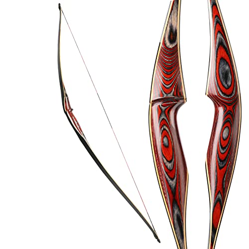 KAINOKAI 58" Laminated Recurve Bow,Amercian Hunting Bow Archery Bow 20-60lbs (50LBS, Right Hand)