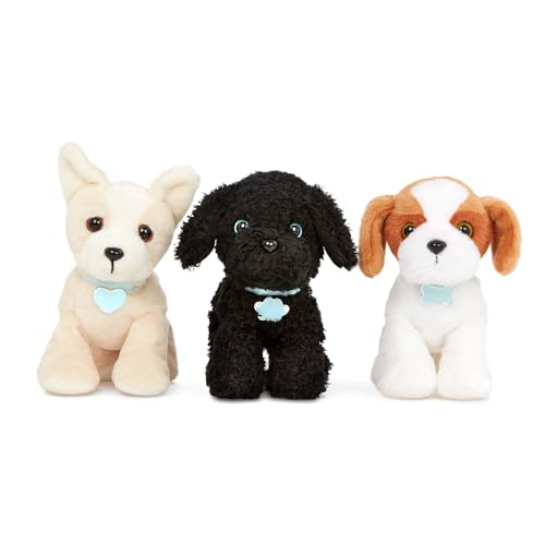 Pucci Pups – Adopt-a-Pup – Shih Tzu, Chihuahua, Poodle – Plush Toy Dogs with Dog Bed – Plush Dog for Kids Aged 2 and Up