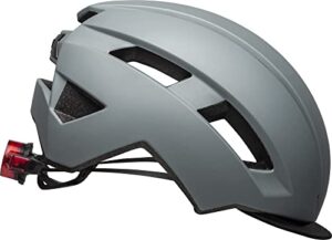 bell daily mips led adult commuter/urban bike helmet - matte gray/black, small/medium (50-57 cm)