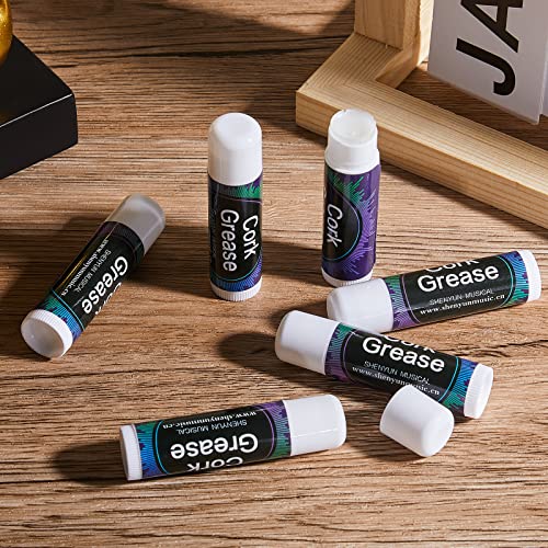 6 Pieces Cork Grease for Clarinet Flute Grease Lubricant Tube Clarinet Cleaning and Care Product Woodwind Instruments Accessory for Saxophone Clarinet Flute Supplies