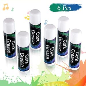 6 Pieces Cork Grease for Clarinet Flute Grease Lubricant Tube Clarinet Cleaning and Care Product Woodwind Instruments Accessory for Saxophone Clarinet Flute Supplies